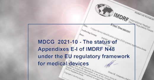 Clarifications du MDCG dans son guide 2021-10 relatif aux annexes E à I ... Clarifications du MDCG dans son guide 2021-10 relatif aux annexes E à I ...
