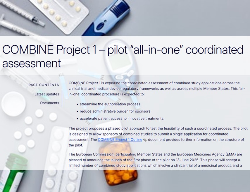 Phase pilote 1 du programme COMBINE : étude combinée DM-DIV et médicament